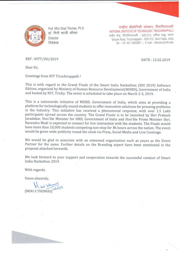 Smart India Hackathon (SIH 2019) Software Edition – NIT Trichy Wish Lists